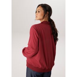 ANISTON PLUS Damen Blousondunkelrot, Gr. 46, unifarben, Cr&ecirc;pe, Obermaterial: 100% Polyester. Futter: 100% Polyester, Jacken, In Crepe-Qualit&auml;t