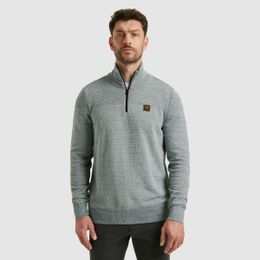 PME-Legend PME LEGEND Herren Troyersalute, Gr. M, unifarben, Strick, Obermaterial: 100% Baumwolle, Pullover, mit Struktur-Muster und Logo-Badge