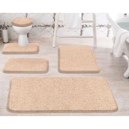 Badematte Grund, beige, Badematten