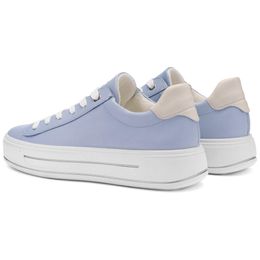 Ara Damen Plateausneaker "CANBERRA", Gr. 7hellblau, creme, Glattleder, unifarben mit Farbeinsatz, Schuhe, Freizeitschuh, Halbschuh, Schn&uuml;rschuh in