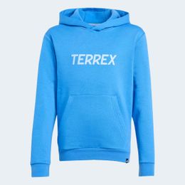 adidas terrex Kinder Kapuzensweatshirt "K MT LOGO HD"ray blau, Gr. 170, Obermaterial: 70% Baumwolle, 30% Polyester, Sweatshirts