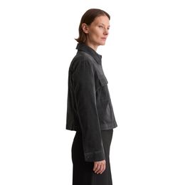 Marc O'Polo MARC O'POLO Damen Kurzjacke "aus Organic-Cotton-Viskose-Stretch"cloudburst, Gr. 32, unifarben, Obermaterial: 78% Baumwolle, 20% Viskose, 2% Elasthan,