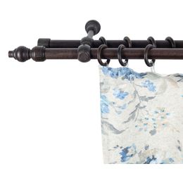Gardinenstange SN DECO GROUP, L:180cm, grau, Holzwerkstoff, Gardinenstangen, "Filigrano", 28 mm, Holz, verschiedene L&auml;ngen und Farben, Komplettset