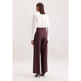 Seidensticker Damen Stoffhoseburgundy, Gr. 44, unifarben, 52% Wolle, 44% Polyester, 4% Elasthan, Hosen