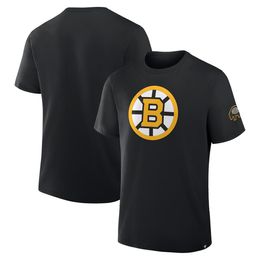 Fanatics Jungen T-Shirt "Fanatics T-Shirt Boston Bruins Hat Trick Tee"schwarz, Gr. XXL, 100% Baumwolle, Shirts