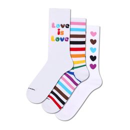 Happy Socks Socken Damen Gr&ouml;&szlig;e 36/40 hellblau / schoko / rosa / wei&szlig;