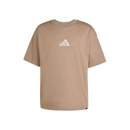 adidas Performance Funktionsshirt Herren Gr&ouml;&szlig;e S hellbraun / wei&szlig;