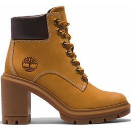 Timberland Damen Schn&uuml;rstiefelette "ALLINGTON HEIGHTSMID LACE UP BOOT", Gr. 39,5, gelb, Leder, Synthetik, Schuhe, Winterschuhe, Winterstiefel,