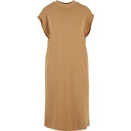 Shirtkleid Urban Classics "Urban Classics Ladies Light Terry Dress", Damen, Gr. M, US-Gr&ouml;&szlig;en, unionbeige, 100% Baumwolle, unifarben, oversize, ohne Ausschnitt, Kleider Shirtkleid
