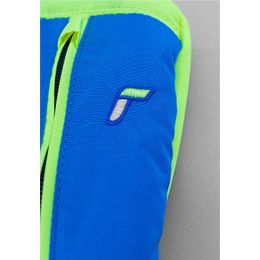 Reusch M&auml;dchen F&auml;ustlinge "Ben Mitten", gelb, Gr. 3, mehrfarbig, 75% Polyester, 25% Lederimitat, Handschuhe, mit extra langem Rei&szlig;verschluss