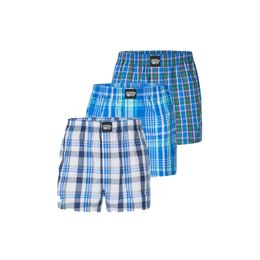 Lousy Livin Underwear LOUSY LIVIN Herren Boxershorts, Gr. S, blau, 100% Baumwolle, Unterhosen, mit klassischem Karo-Muster