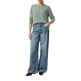 comma, COMMA Damen Strickpullover, gr&uuml;n, Gr. 46, unifarben, Strick, Obermaterial: 60% Baumwolle, 40% Polyester, Pullover, mit feinem Struktur-Muster