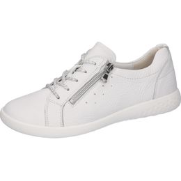 Waldl&auml;ufer WALDL&Auml;UFER Damen Schn&uuml;rschuh "H-CLO&Egrave;", Gr. 6,5, wei&szlig;, Glattleder, Textil, Schuhe, in H-Weite, Freizeitschuh, Halbschuh, Schn&uuml;rer
