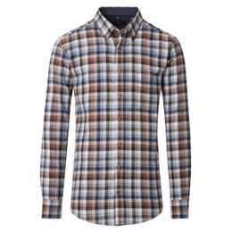 Casamoda Herren Flanellhemd "Casamoda Flanellhemd kariert"blau, Gr. XXXL, kariert, 100% Baumwolle, Hemden