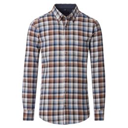 Casamoda Herren Flanellhemd "Casamoda Flanellhemd kariert"blau, Gr. 7XL, kariert, 100% Baumwolle, Hemden