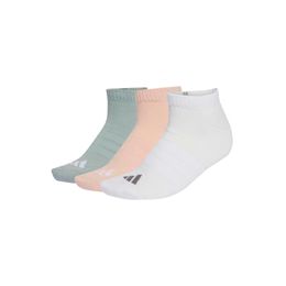 adidas Performance Sportsocken 'ESS' Damen Gr&ouml;&szlig;e 37/39 dunkelgrau / gr&uuml;n / pfirsich / wei&szlig;