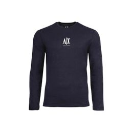 Armani Exchange Herren Longsleeve "Longsleeve T-SHIRT 1er Pack", blau, Gr. L, Obermaterial: 100% Baumwolle CO., Shirts