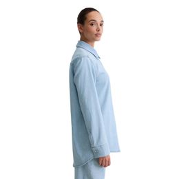 Marc O'Polo MARC O'POLO Damen Jeansbluse "aus Organic-Cotton-Mix-Stretch", blau, Gr. S, unifarben, Obermaterial: 95% Baumwolle, 4% Elastomultiester, 1% Elasthan,