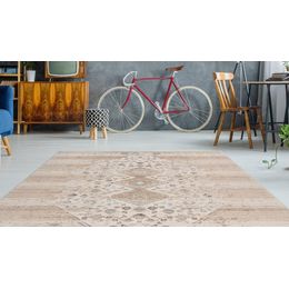 Teppich my home, B:160cm H:5mm L:230cm, beige, Kunstfaser, Wohnzimmer, Teppiche, "Estelle", Wohnzimmer