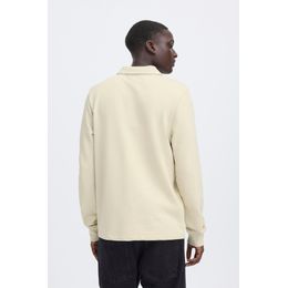 Blend Herren Sweatshirt "BHBRODY POLO SWEATSHIRT", beige, Gr. XXL, unifarben, Sweatware, Obermaterial: 60% Baumwolle, 40% Polyester, Sweatshirts, mit