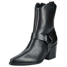 Paul Green Damen Bikerboots "Paul Green Stiefelette Glattleder", Gr. 37,5schwarz, Glattleder, Schuhe