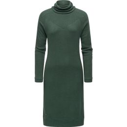 Ragwear Damen Jerseykleid "Peona"tannengr&uuml;n, Gr. XL, Material: 75% Viskose, 22% Polyester, 3% Elasthan, Kleider, Modisches Damen Pulloverkleid mit