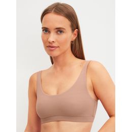 Calida Damen Bustier "Natural Skin", Gr. XStimeless taupe, Interlock, Obermaterial: 83% Modal (TENCEL ), 17% Elasthan, BHs, temperaturausgleichend,
