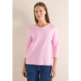 Cecil Damen Langarmshirtlight blush rose, Gr. XXXL, unifarben, Web, 100% Baumwolle, Shirts, aus reiner Baumwolle