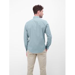 Lerros Herren Langarmhemdice blau, Gr. XXL, gemustert, Web, Obermaterial: 100% Baumwolle, Hemden, mit Minimal-Print