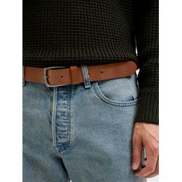 Jack & Jones JACK & JONES Herren Lederg&uuml;rtel "JACMICHAEL LEATHER BELT SN", braun, Gr. 95, unifarben, Leder, G&uuml;rtel