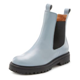 ELBSAND Damen Stiefelette, Gr. 42, blau, Obermaterial: 100% Rindsleder. Decksohle: 100% Synthetik. Futter: 100% Synthetik. Laufsohle: 100% Synthetik,