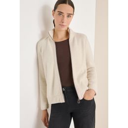 Cecil Damen Strickjacke, beige, Gr. XXL, Strukturmuster, Strick, Obermaterial: 65% Polyamid, 23% Polyester, 12% Viskose, Strickjacken, mit Taschen