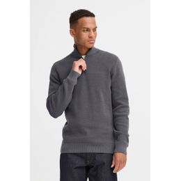 Blend Herren Troyer "BHBaal"iron gate, Basic, Gr. L, unifarben, Feinstrick, 70% Baumwolle, 30% Nylon, Pullover, Stilvoller Troyer mit Rei&szlig;verschluss