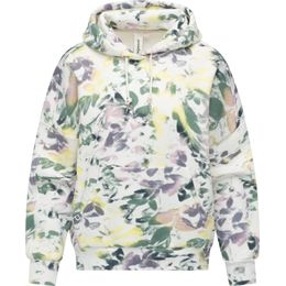 Ragwear Damen Kapuzenpullover "Pirita Print"mehrfarbig, Gr. XXL, Material: 70% Baumwolle, 30% Polyester, Pullover, Hoodie mit verstellbarer Kapuze