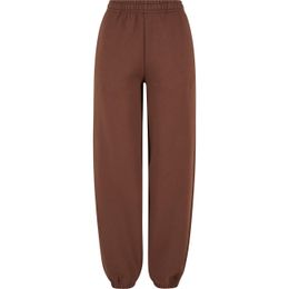 Urban Classics Damen Jogginghose "Urban Classics Ladies Fluffy Sweatpants"chocolatebraun, Gr. M, unifarben, 70% Baumwolle, 30% Polyester, Hosen