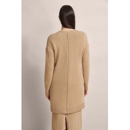 Bugatti Damen Strickjacke, beige, Gr. S, unifarben, Strick, 40% Wolle, 30% Viskose, 20% Polyamid, 10% Kaschmir, Strickjacken, mit breitem