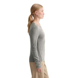 Marc O'Polo MARC O'POLO Damen Langarmshirt "aus Slub Jersey", grau, Basic, Gr. S, unifarben, Obermaterial: 100% Baumwolle, Shirts