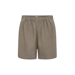 Shorts Levete Room "Levete Room Shorts NAJA 8", Damen, Gr. XXL, Normalgr&ouml;&szlig;en, l874, morel, Obermaterial: 55% Leinen, 45% Viskose, Hosen Shorts