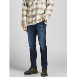 Jack & Jones JACK & JONES Herren Regular-fit-Jeans "JJICLARK mit Used-Look und Stretch f&uuml;r den Alltag", blau, Gr. 34, Abriebeffekte, Denim/Jeans, Obermaterial: