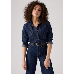 Levi's Hemdbluse LEVI'S "THE ULTIMATE WESTERN", Damen, Gr. M (38), smokin hot, Web, Obermaterial: 100% Baumwolle, unifarben, regular fit normal, Manschette, Blusen Hemdbluse, mit Brusttaschen