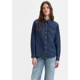 Levi's LEVI'S Damen Hemdbluse "THE ULTIMATE WESTERN"smokin hot, Gr. XS, unifarben, Web, Obermaterial: 100% Baumwolle, Blusen, mit Brusttaschen