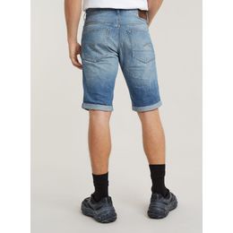 G-Star Raw G-STAR Herren 5-Pocket-Hose "3301 Denim Shorts", blau, Gr. 28, Obermaterial: 100% Baumwolle, Hosen