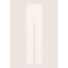 Madeleine Mode MADELEINE Damen Cordhose "Cordhose Weite Cordhose mit B&uuml;gelfalten", wei&szlig;, Modern, Gr. 19, Obermaterial: 82% Polyester PES. 15% Polyamid PA. 3%