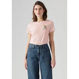 Levi's LEVI'S Damen T-Shirt "THE PERFECT TEE", rosa, Gr. L, Single Jersey, Obermaterial: 100% Baumwolle, Shirts, mit Batwing-Logoprint