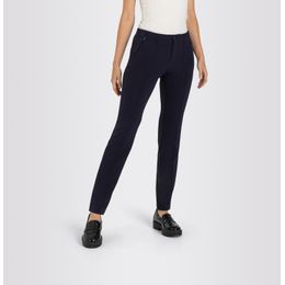 MAC Damen Stretch-Hose "ANNA", blau, Gr. 46, Web, Obermaterial: 89% Polyamid, 11% Elasthan, Hosen