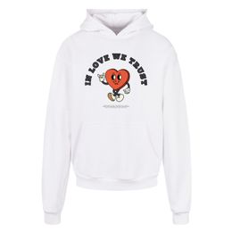 F4NT4STIC Herren Kapuzenpullover "In Love We Trust Valentinstag Streetwear", wei&szlig;, Gr. XL, Obermaterial: 100% Baumwolle, Pullover, Premium Y2K