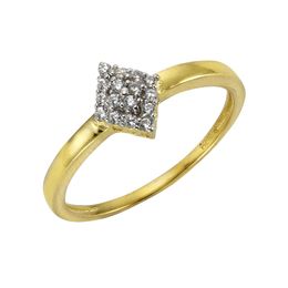 Diamonds by Ellen K. Damen Fingerring "375 Gelb Zirkonia", 016 (50,5), Gold, gelb, FASCINATION BY ELLEN K., Gold, Fingerringe