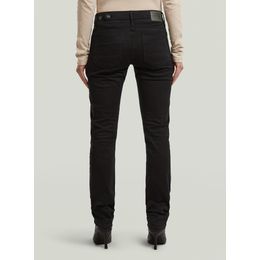 G-Star Raw G-STAR Damen Chinohose "Midge Slim Straight Chino"dk schwarz gd, Gr. 25, Obermaterial: 97% Baumwolle, 3% Elasthan, Hosen