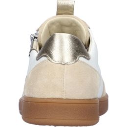 Waldl&auml;ufer WALDL&Auml;UFER Damen Sneaker "H-DAISY", Gr. 4hellbeige, wei&szlig;, goldfarben, Bast, Baumwolle, Nappaleder, Nubukleder, Veloursleder, mehrfarbig, Schuhe,