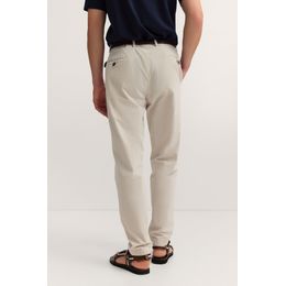 Bugatti Herren Bundfaltenhose "Tapered Fit"10, wei&szlig;, Gr. 33, unifarben, 97% Baumwolle, 3% Elasthan, Hosen, aus Luxury Pima Cotton Feincord